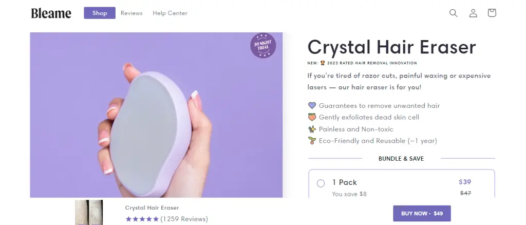 Bleame Crystal Hair Eraser Review 2023: Is This Device Truly Effective ...