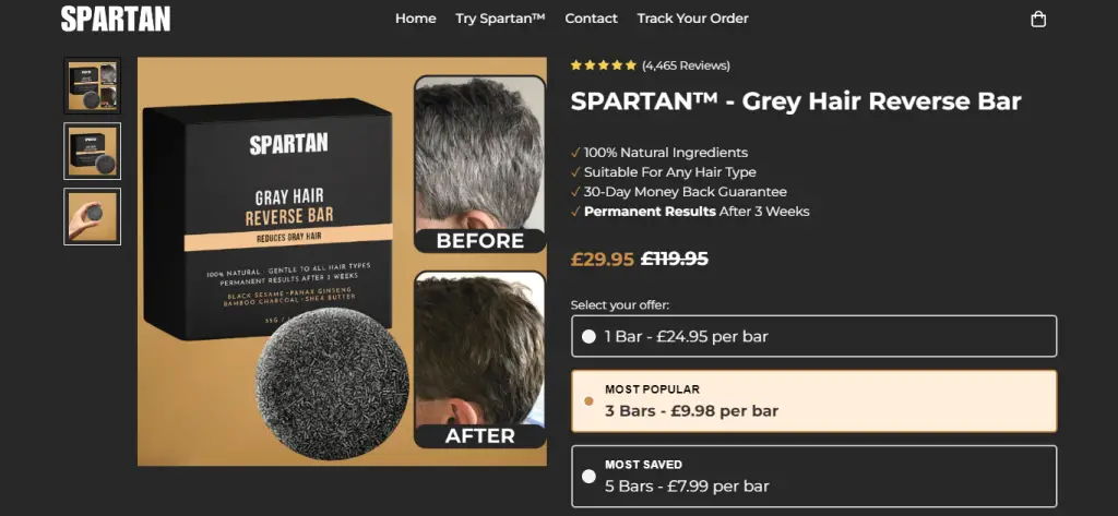Spartan Grey Hair Reverse Bar Review: Is This Hair Treatment Truly ...